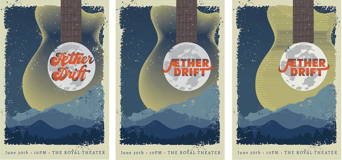 ÆTHER DRIFT GIG POSTER – Clever Christie